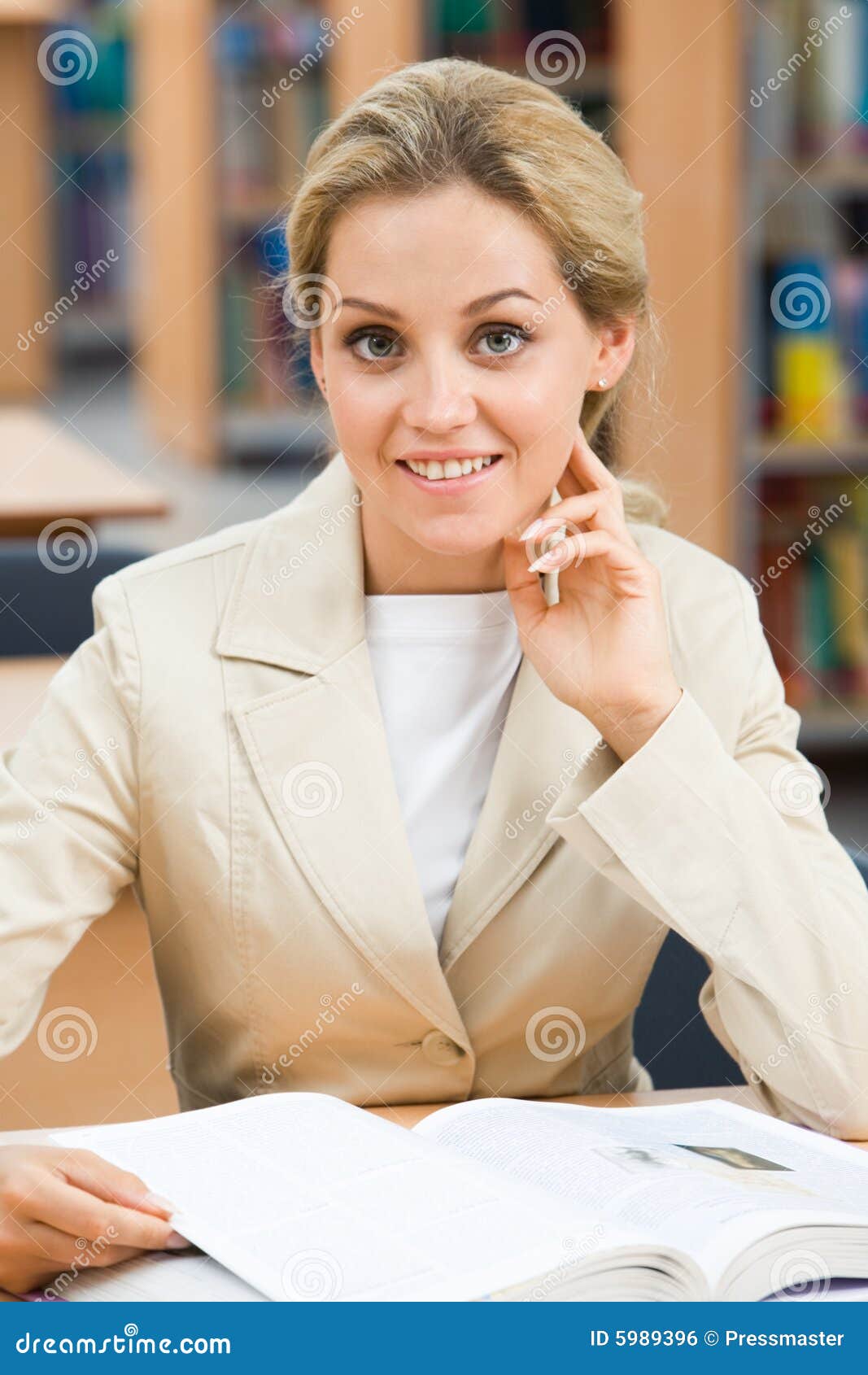 Confident teacher stock photo. Image of girl, casual, face - 5989396