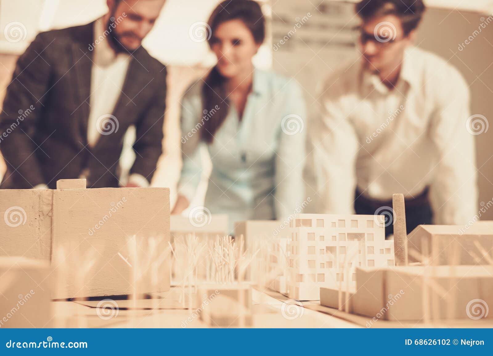 Confident Team of Engineers Working Together in a Architect Stud Stock ...