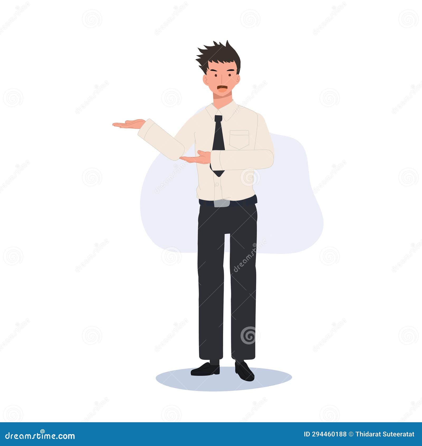 Confident Thai University Student in Uniform is Proudly Presenting ...