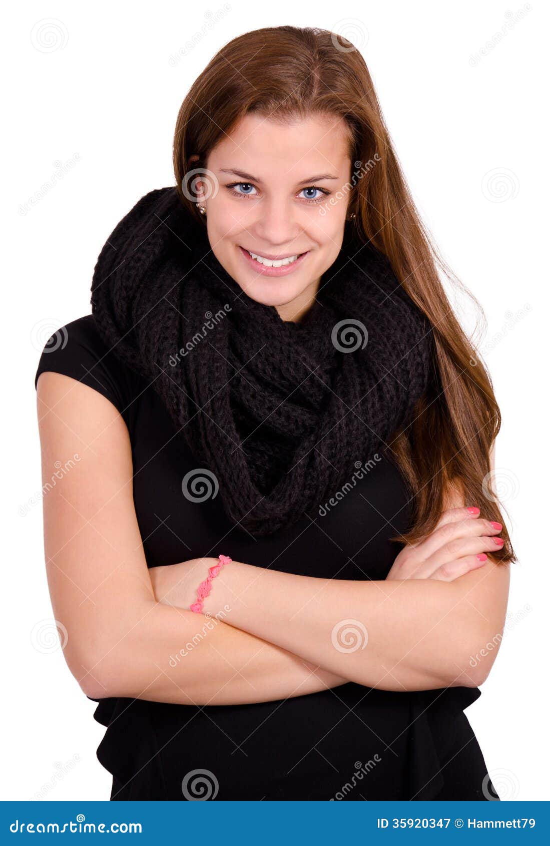 Confident woman stock image. Image of arms, friendly - 35920347