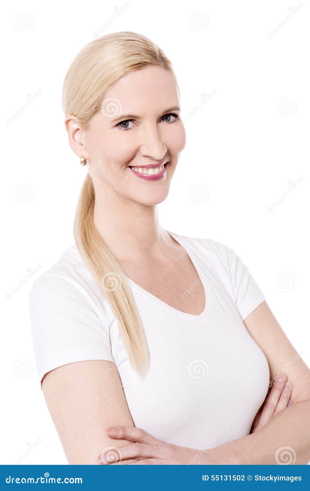 Confident Woman Looking at Camera Stock Photo - Image of smiling, aged ...