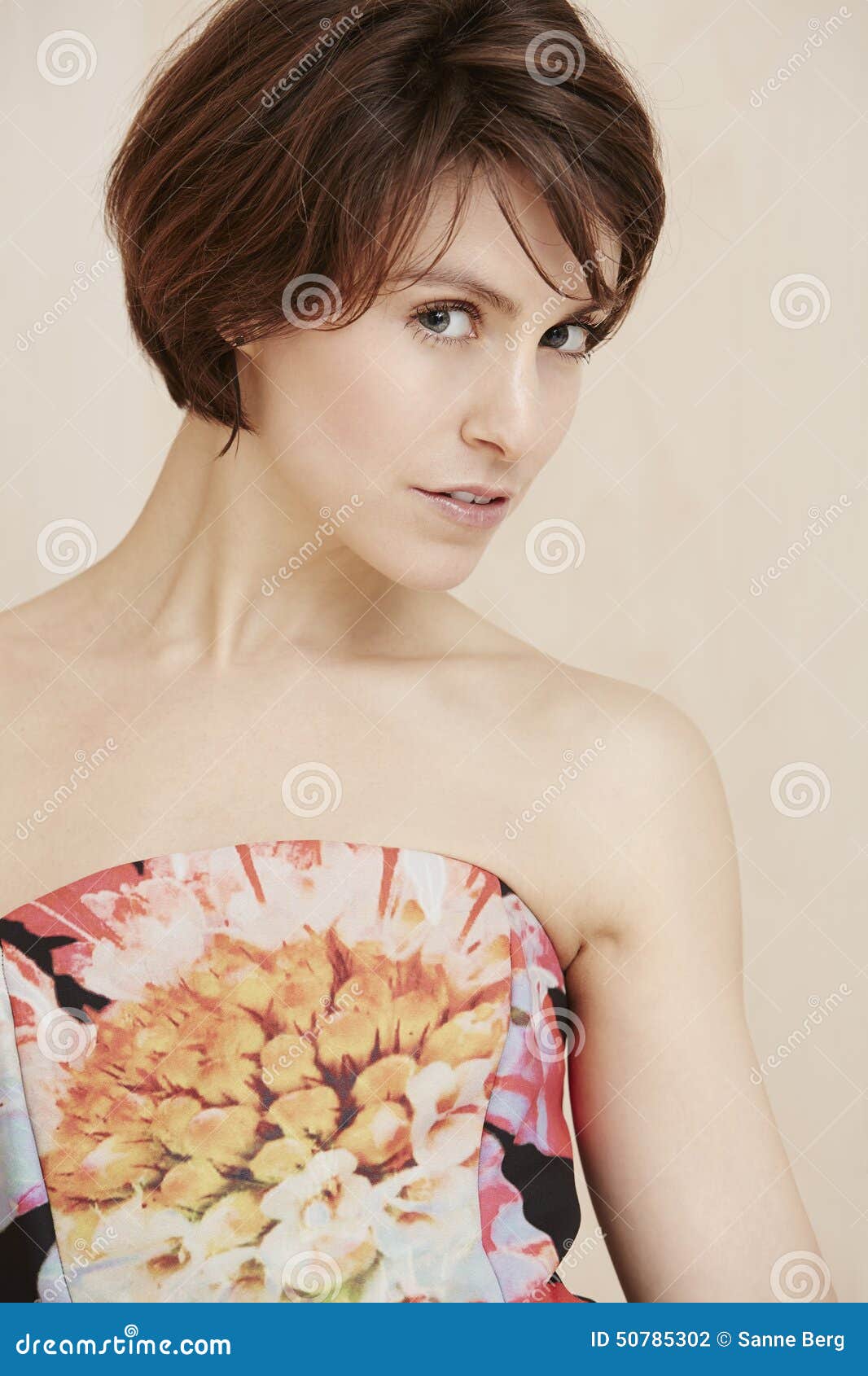 Confident Woman Posing, Studio Stock Photo - Image of serious, color ...