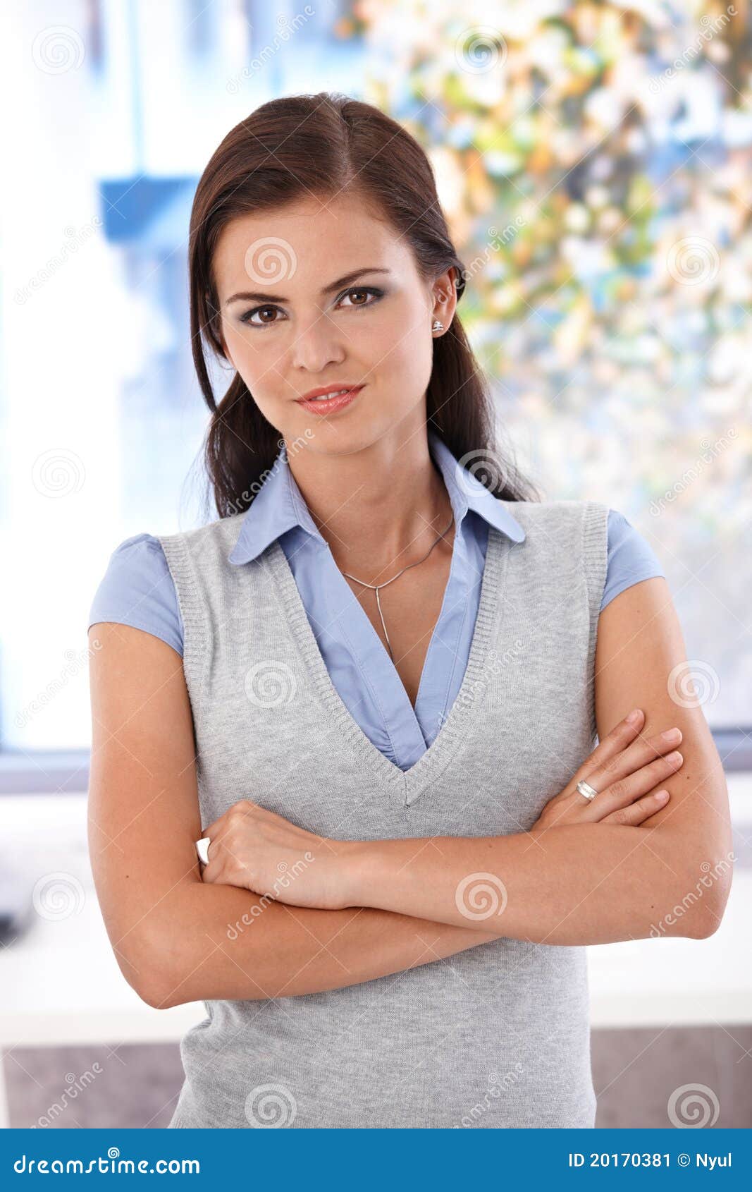 Confident Woman Standing Arms Crossed Stock Image - Image of european ... Confident Woman Standing Arms Crossed Stock Image - Image of european ...