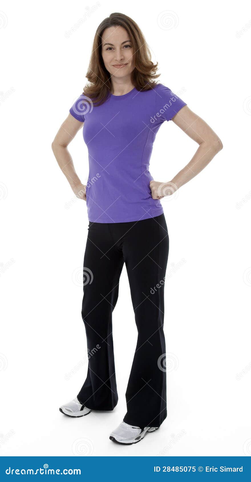 Confident Woman Standing on White Stock Image - Image of length ... Confident Woman Standing on White Stock Image - Image of length ...