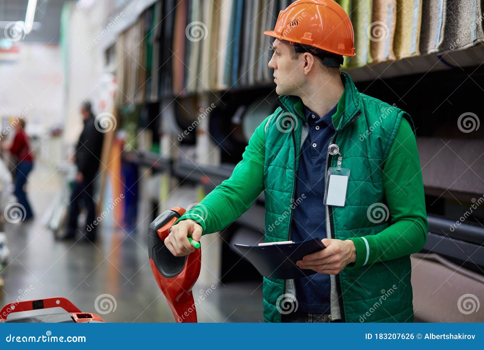 Confident Worker of Distribution Center at Work Stock Photo - Image of ...