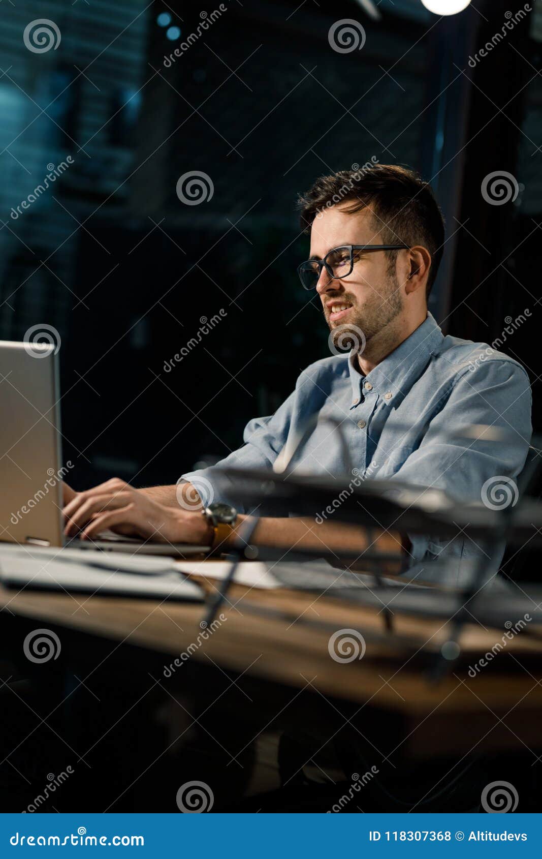 Confident Worker with Laptop Stock Photo - Image of office, corporate ...