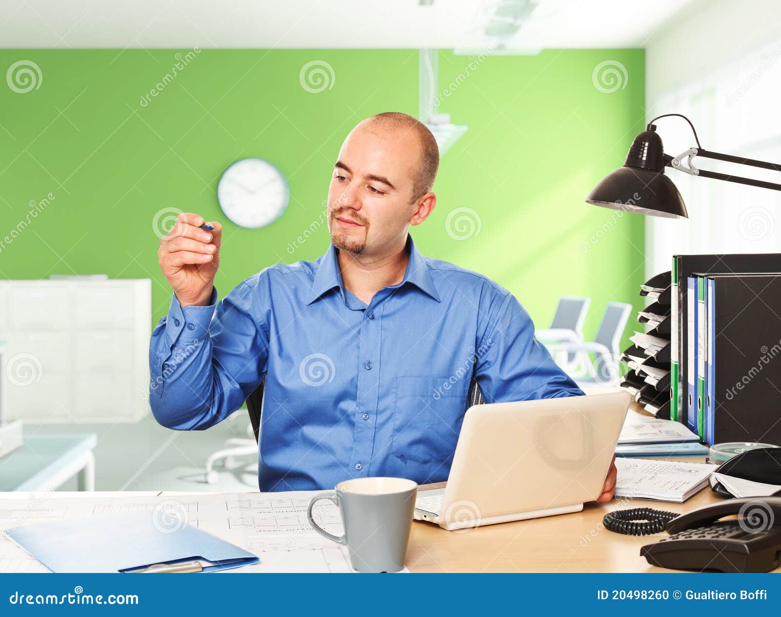 Confident worker in office stock photo. Image of work - 20498260