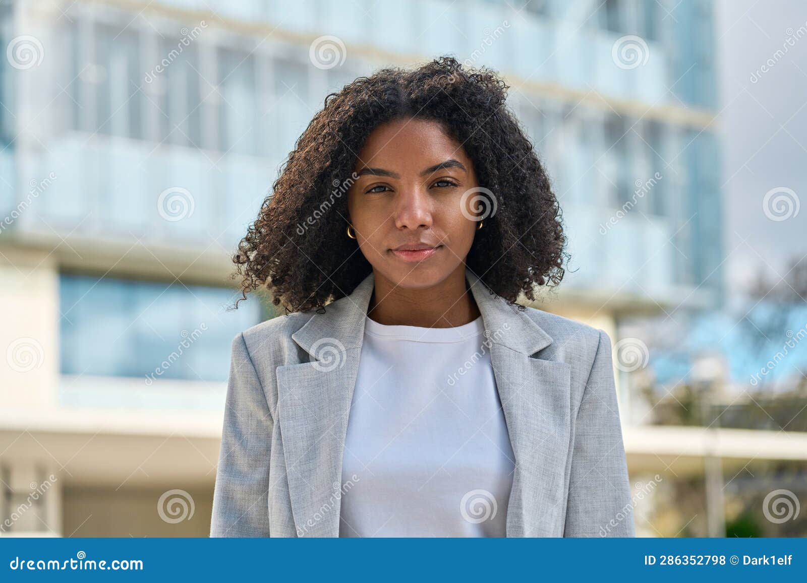 Confident Young African American Business Woman Standing on Street ... Confident Young African American Business Woman Standing on Street ...