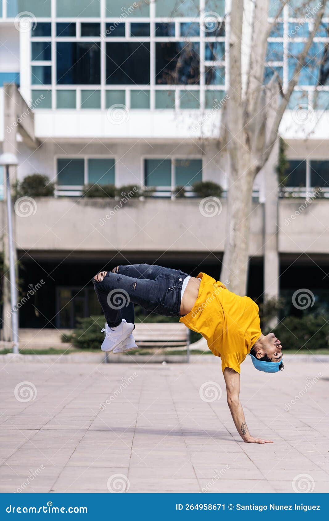 Hip Hop Dancer Practicing stock image. Image of park - 264958671