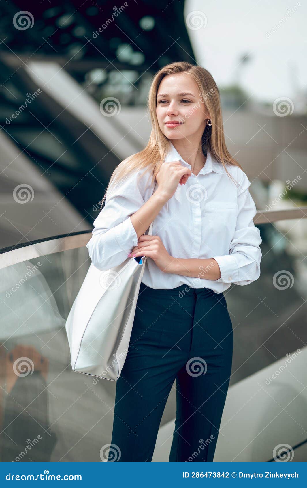 Confident Young Business Woman Feeling Good Stock Photo - Image of ...