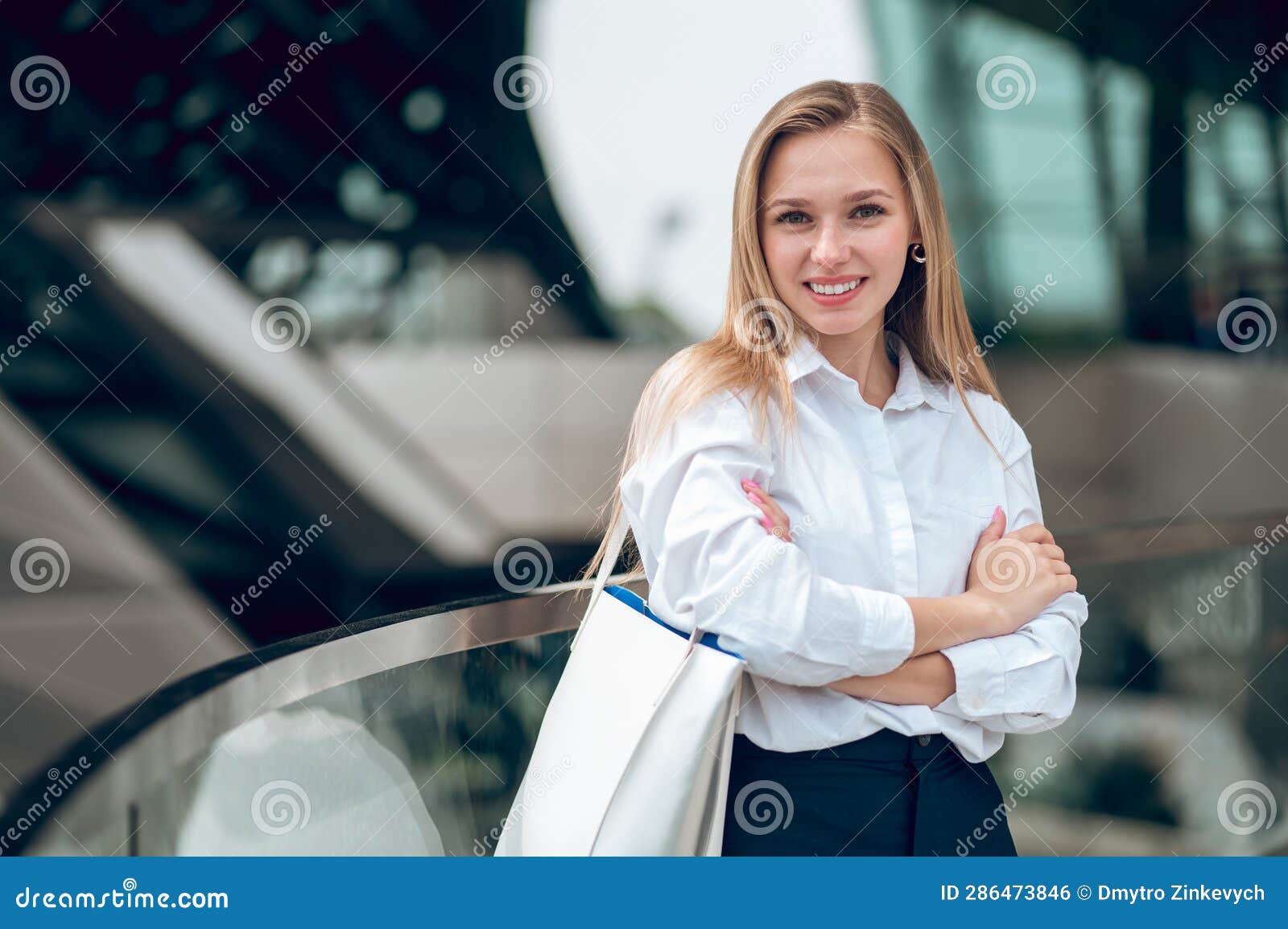 Confident Young Business Woman Feeling Good Stock Photo - Image of ...