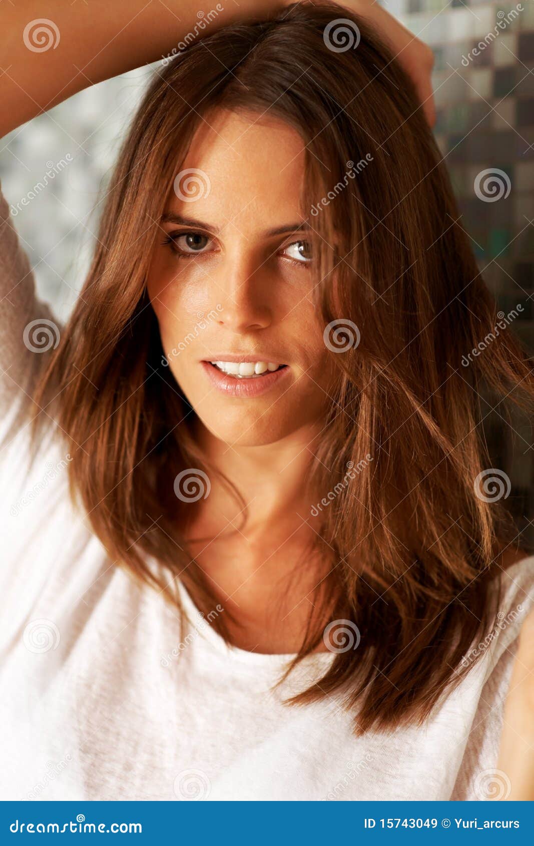 Confident Young Female Model Posing Stock Image - Image of lifestyle ...