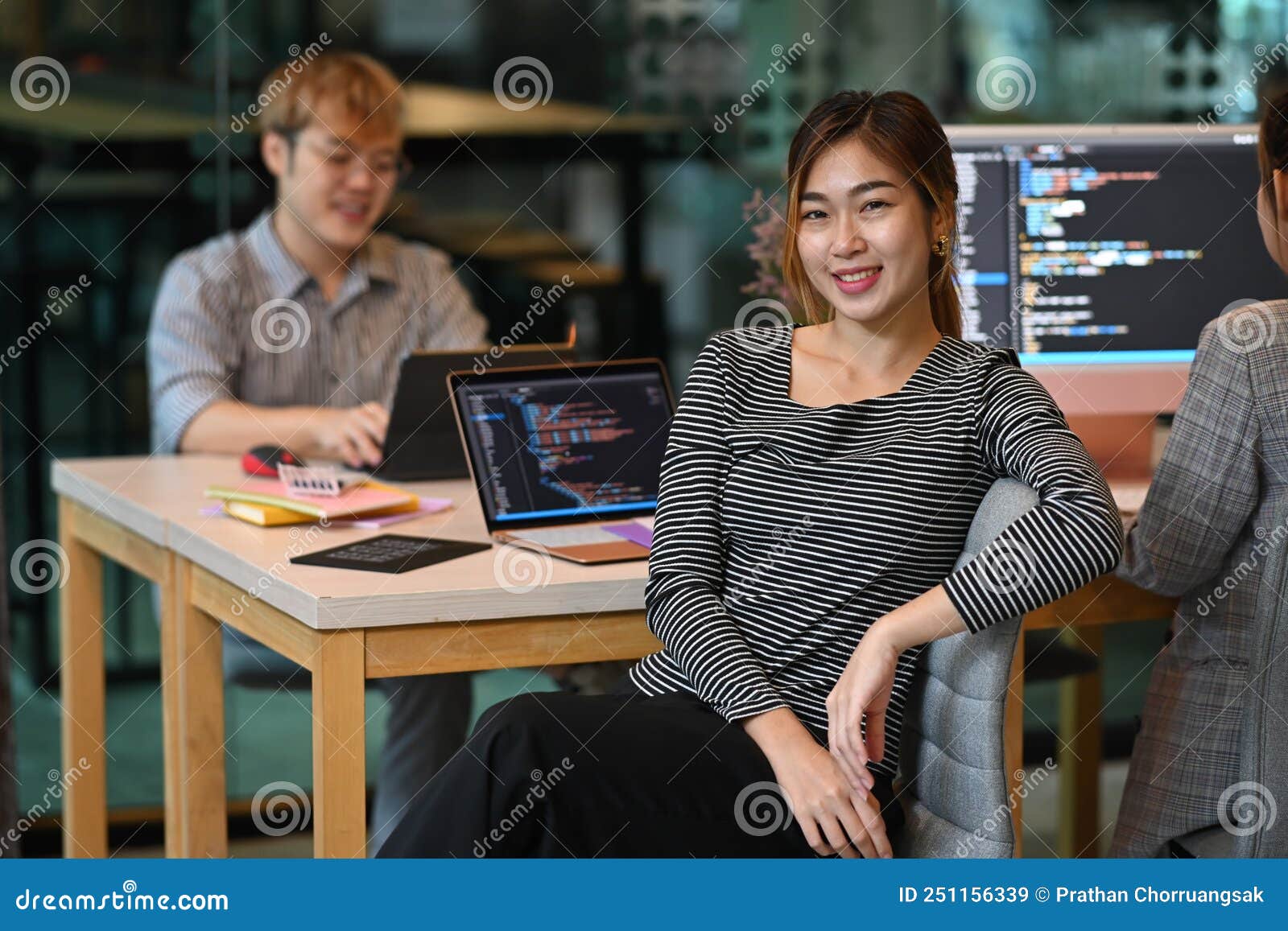 Confident Young Female Professionals Web Developer Sitting in Software ...
