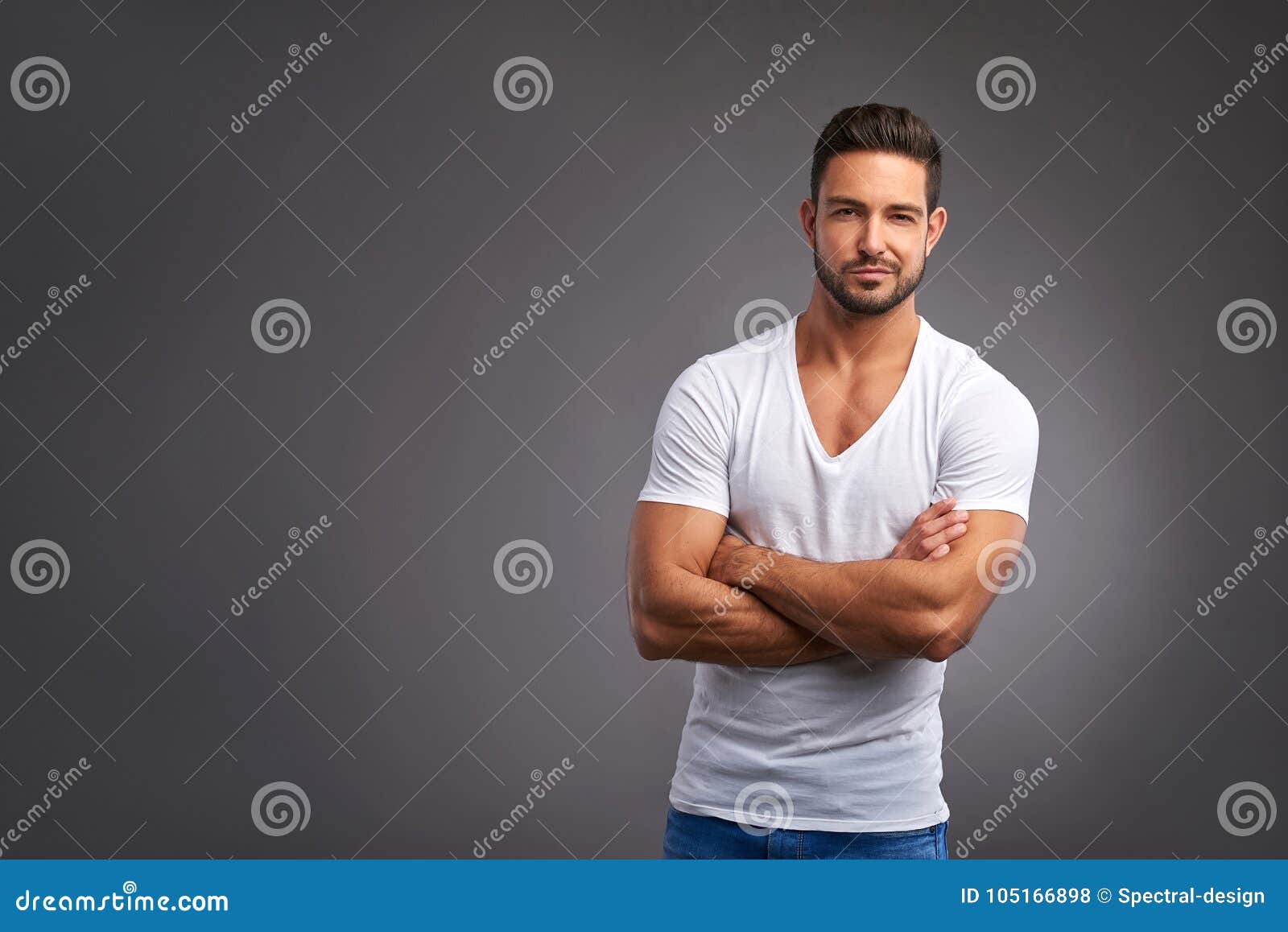Confident young man stock photo. Image of attitude, expression - 105166898