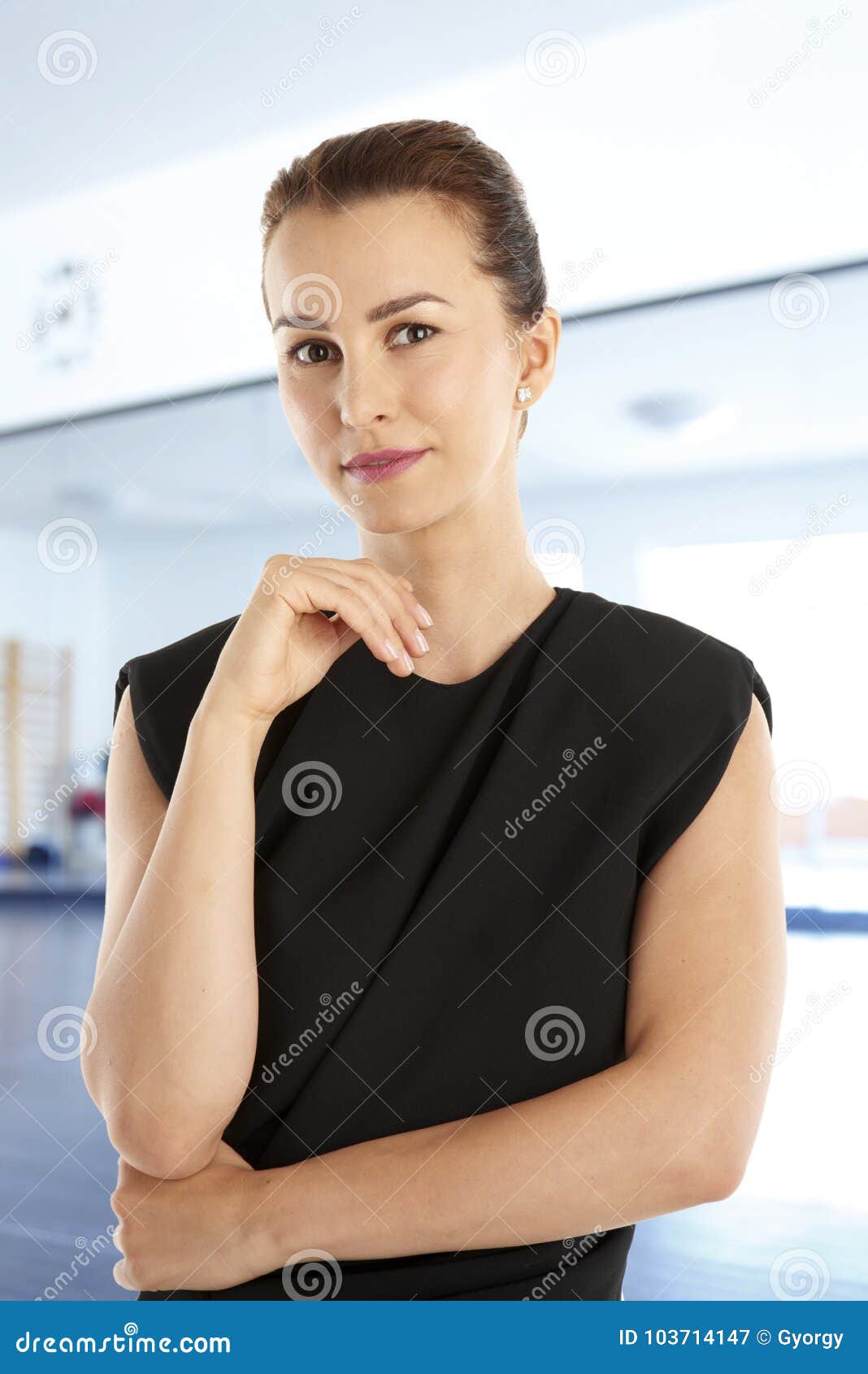 Confident young woman stock image. Image of smiling - 103714147