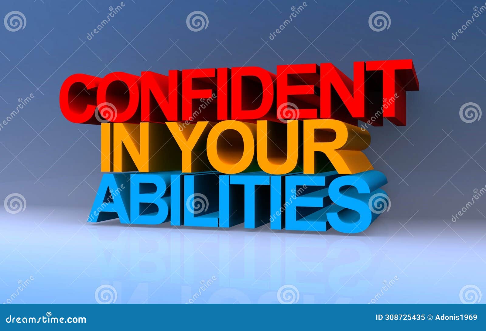 Confident in Your Abilities on Blue Stock Image - Image of talent ...