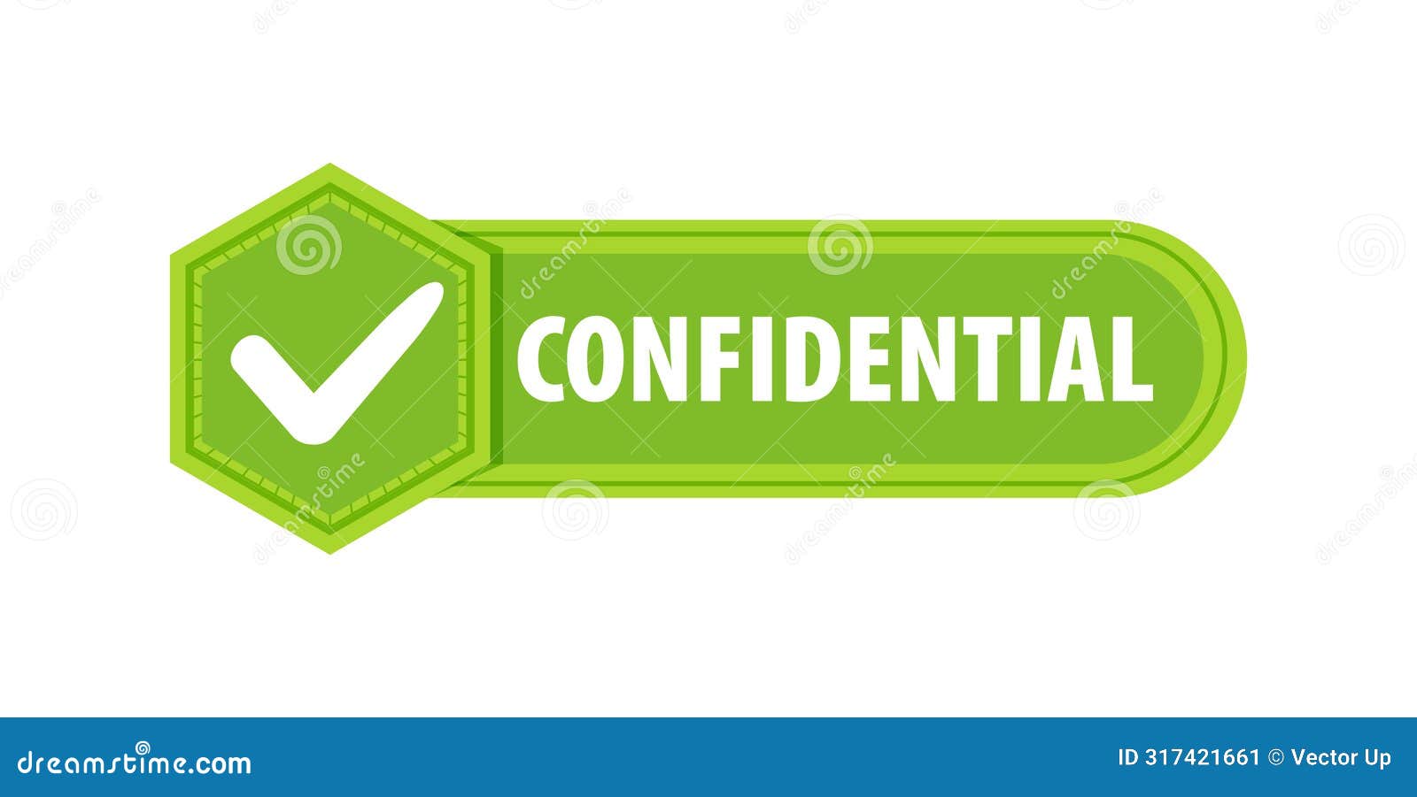 Confidential Badge with a Check Mark. Label or Sticker Stock Vector ...