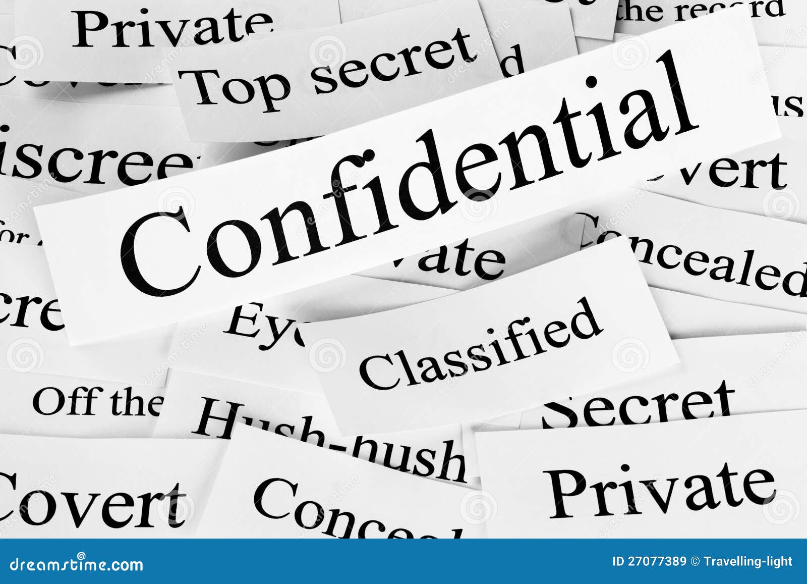 Confidential Concept stock image. Image of hushhush, words - 27077389