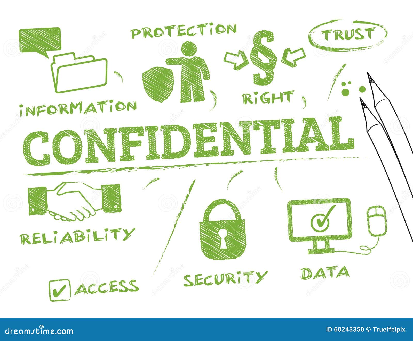 Confidential concept stock illustration. Illustration of management ...