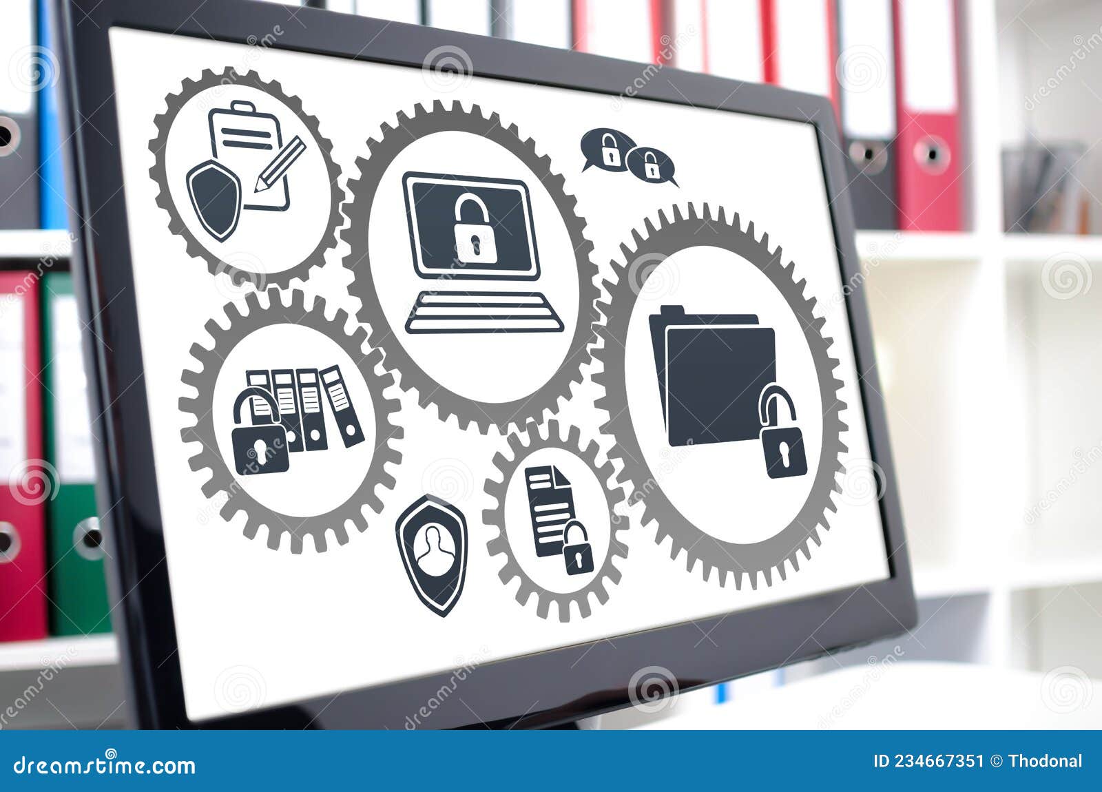 Confidential Data Concept on a Computer Screen Stock Image - Image of ...