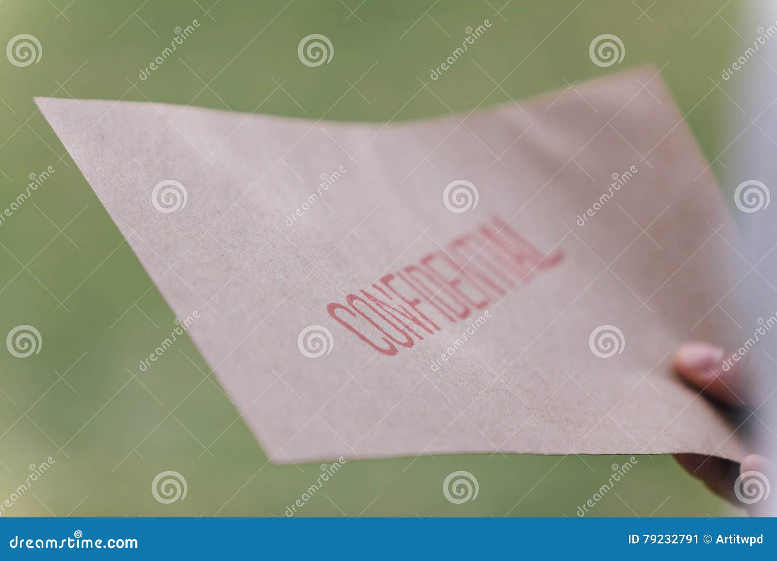 Confidential Document in Envelop with Hand Stock Image - Image of ...