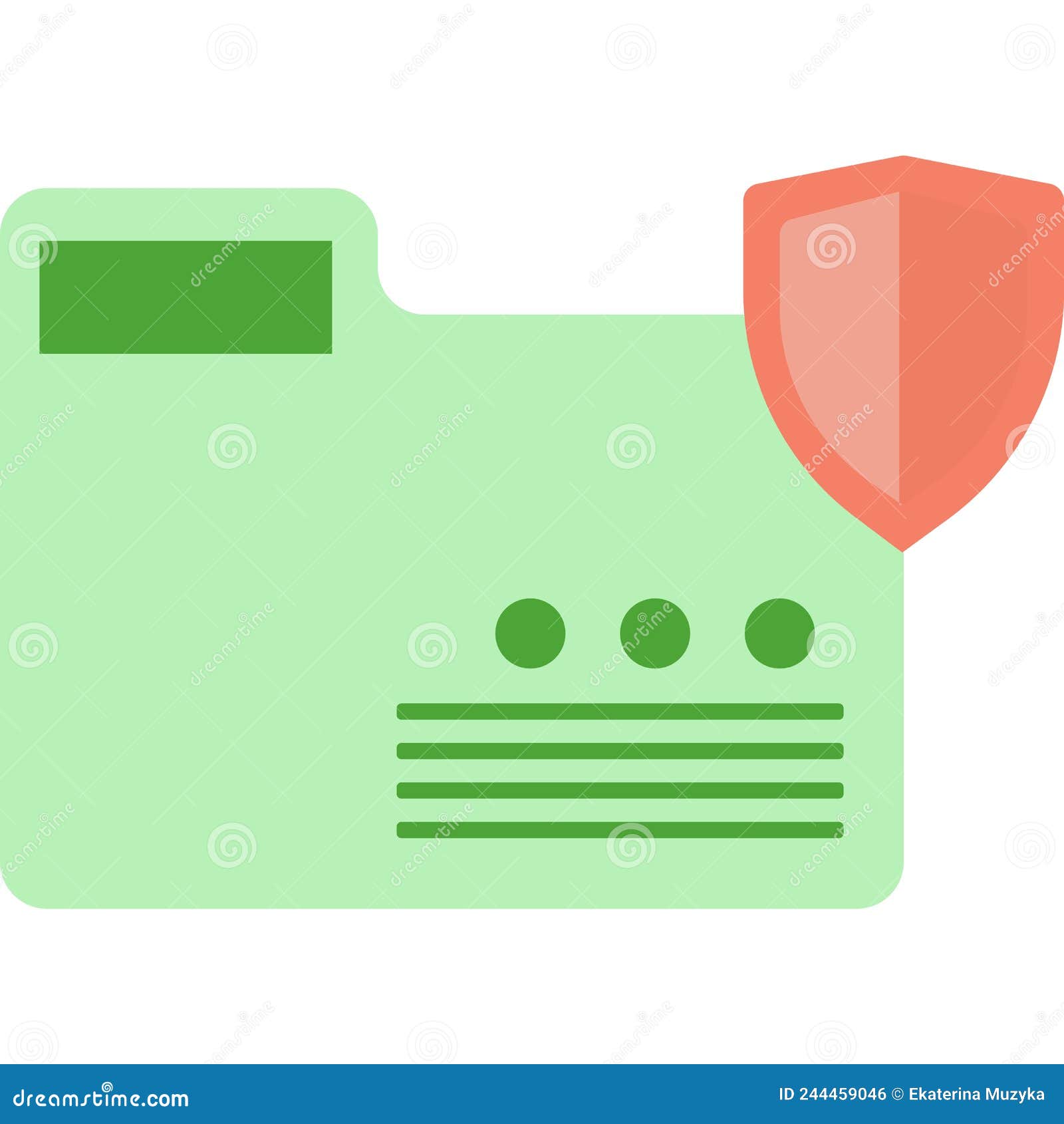 Confidential Document Info File Data Protect Icon Stock Vector ...