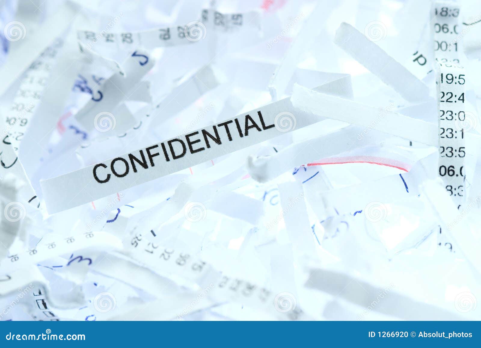 Confidential documents stock photo. Image of bill, macro - 1266920