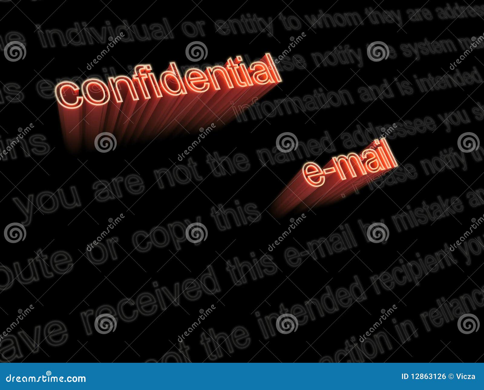 Confidential E-mail Diclaimer Stock Illustration - Illustration of ...