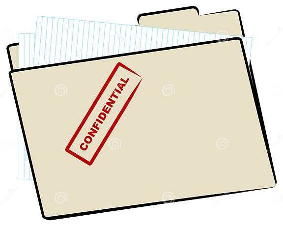 Confidential file stock vector. Illustration of folder - 4408845