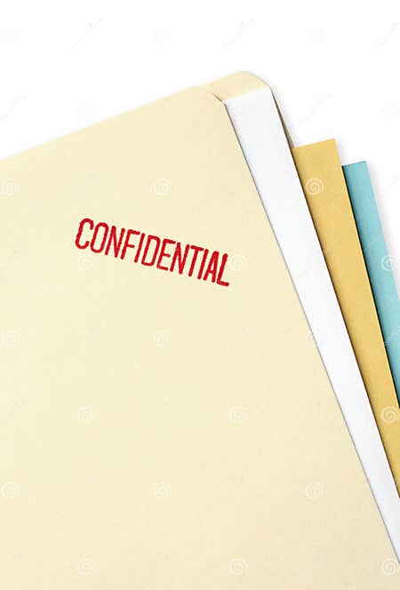 Confidential File Folder stock image. Image of note, office - 4228461