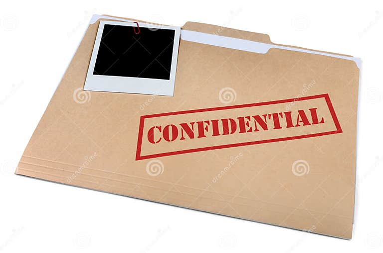 Confidential File Folder stock photo. Image of classified - 115248324