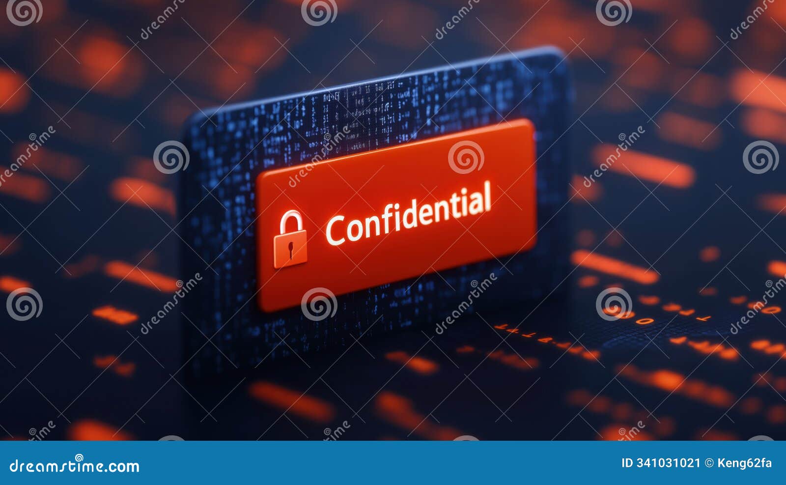 Confidential File Folder with Padlock Symbol, Representing Data ...