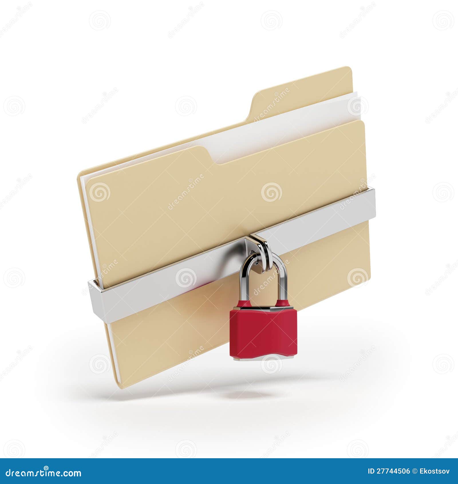 Confidential Files. Padlock on Folder Stock Illustration - Illustration ...