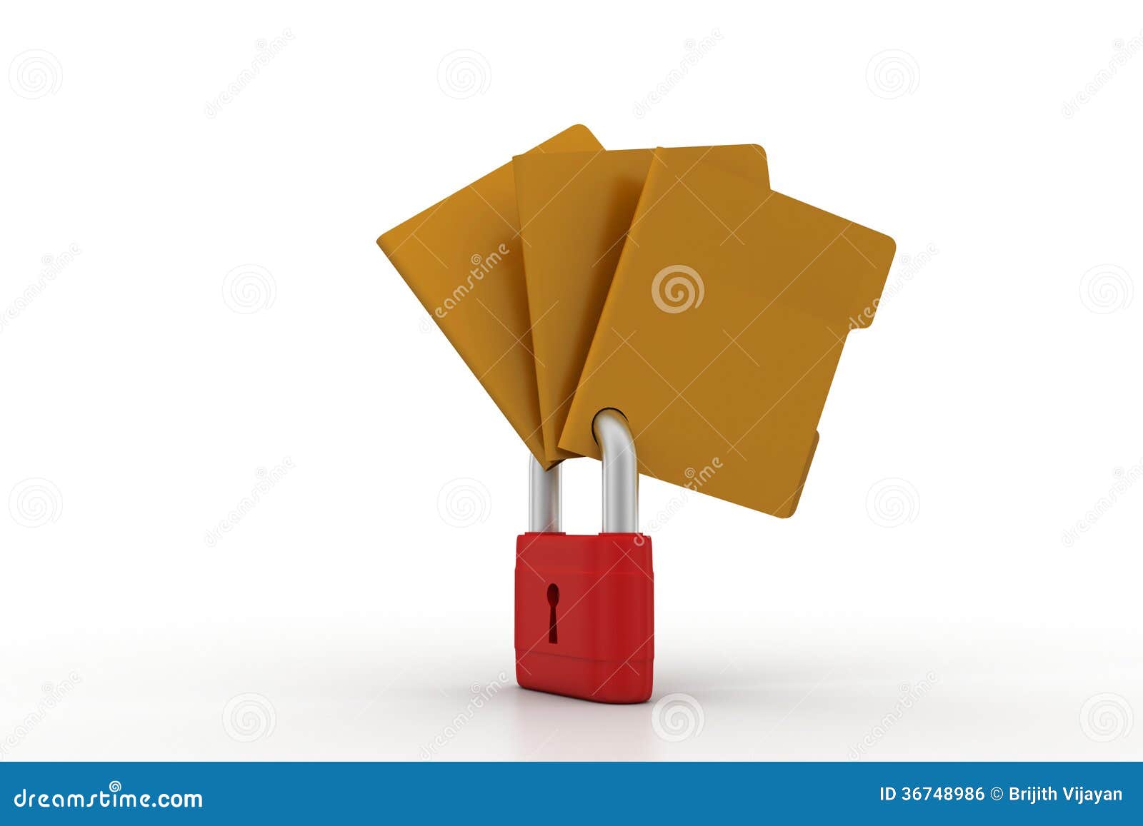 Confidential Files. Padlock on Folder Stock Illustration - Illustration ...