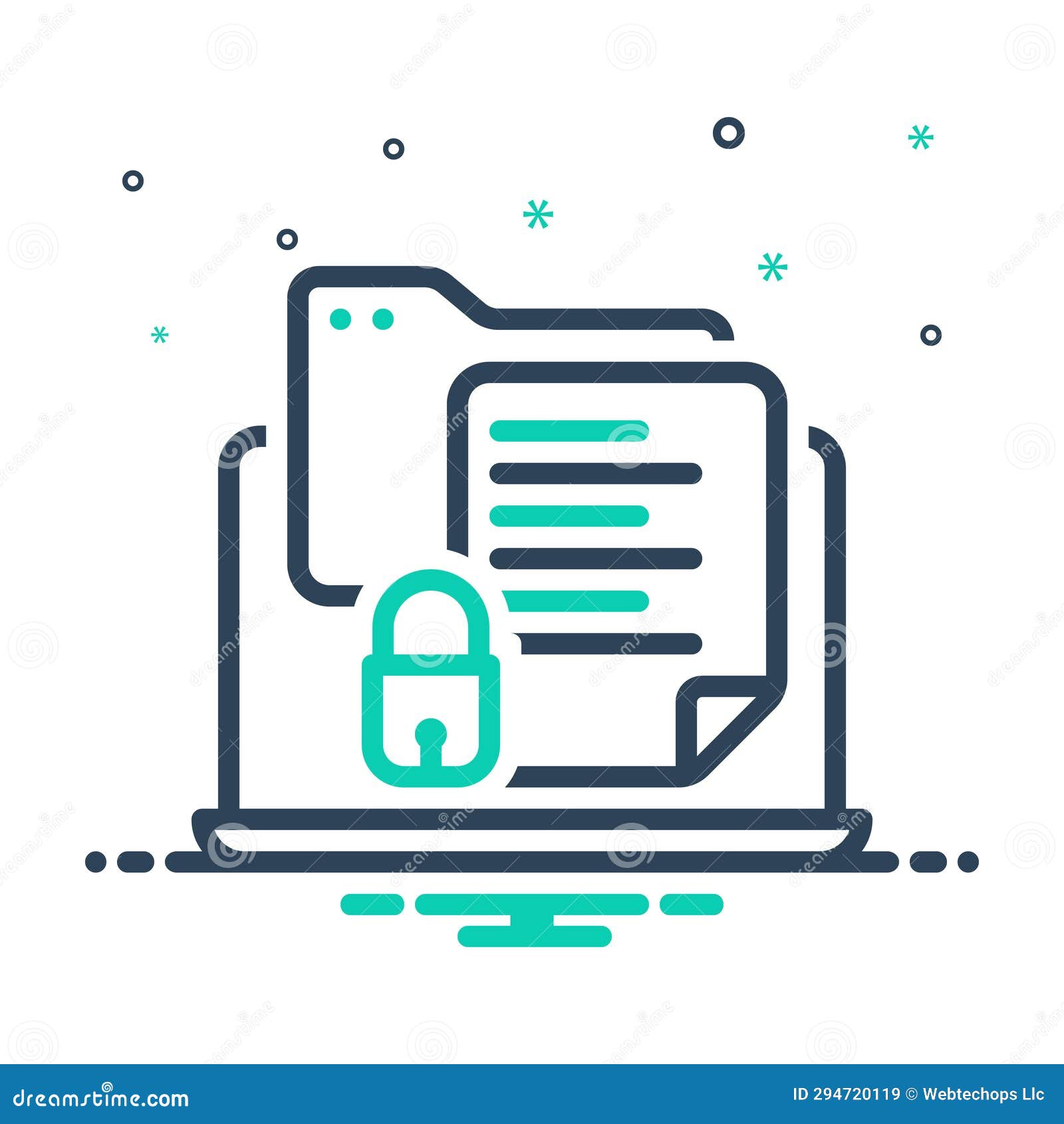 Mix Icon for Confidential, Documents and Information Stock Vector ...