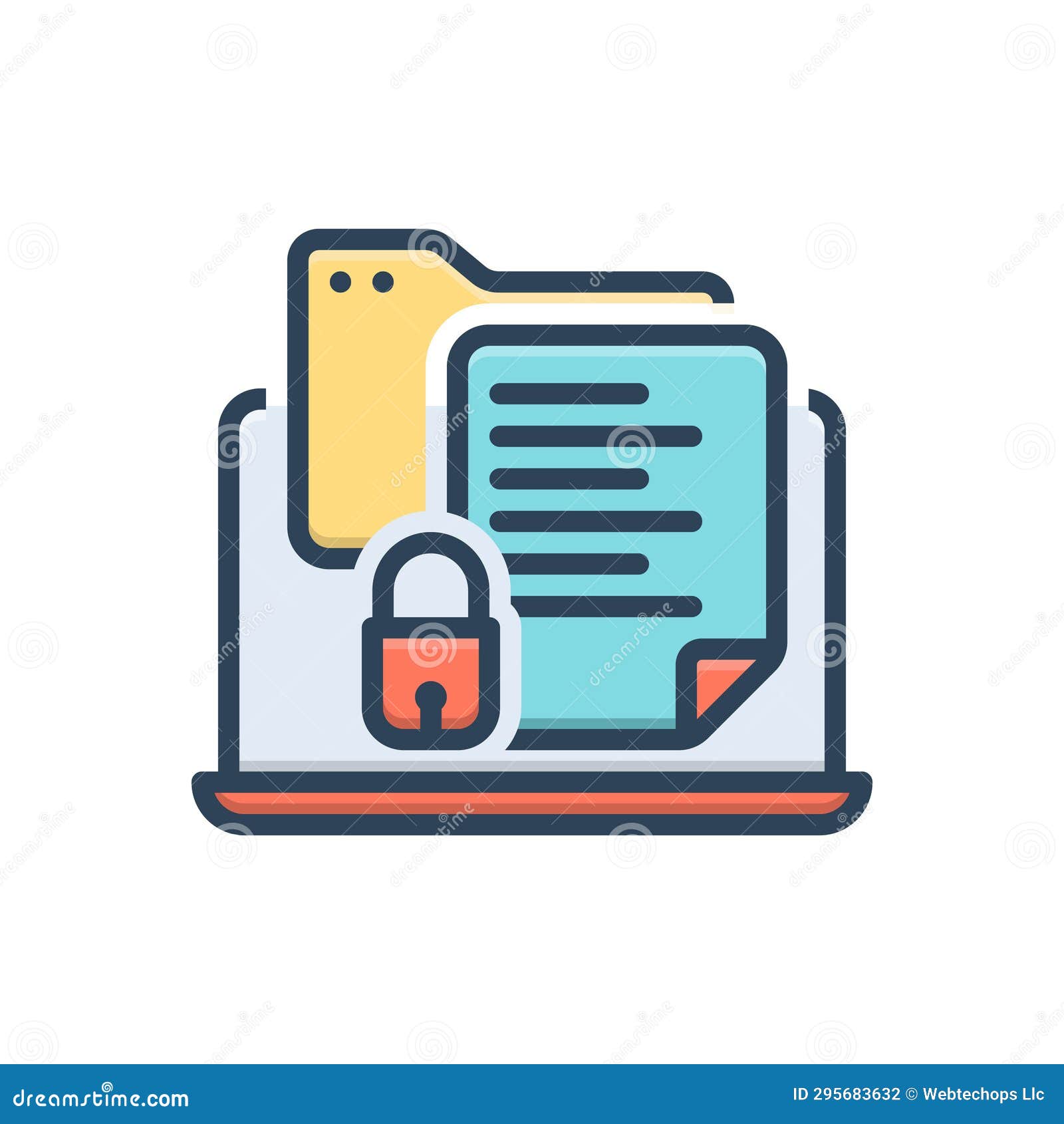 Color Illustration Icon for Confidential, Secret and Documents Stock ...