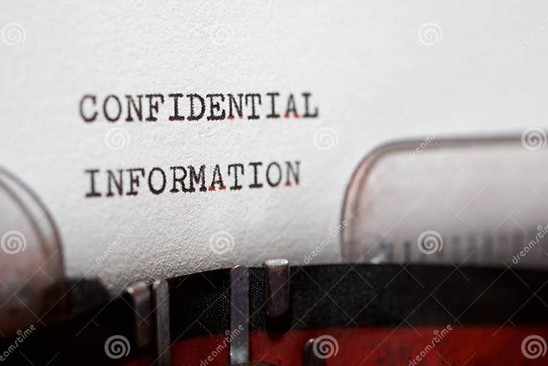 Confidential Information Phrase Stock Image - Image of ideas, creative ...