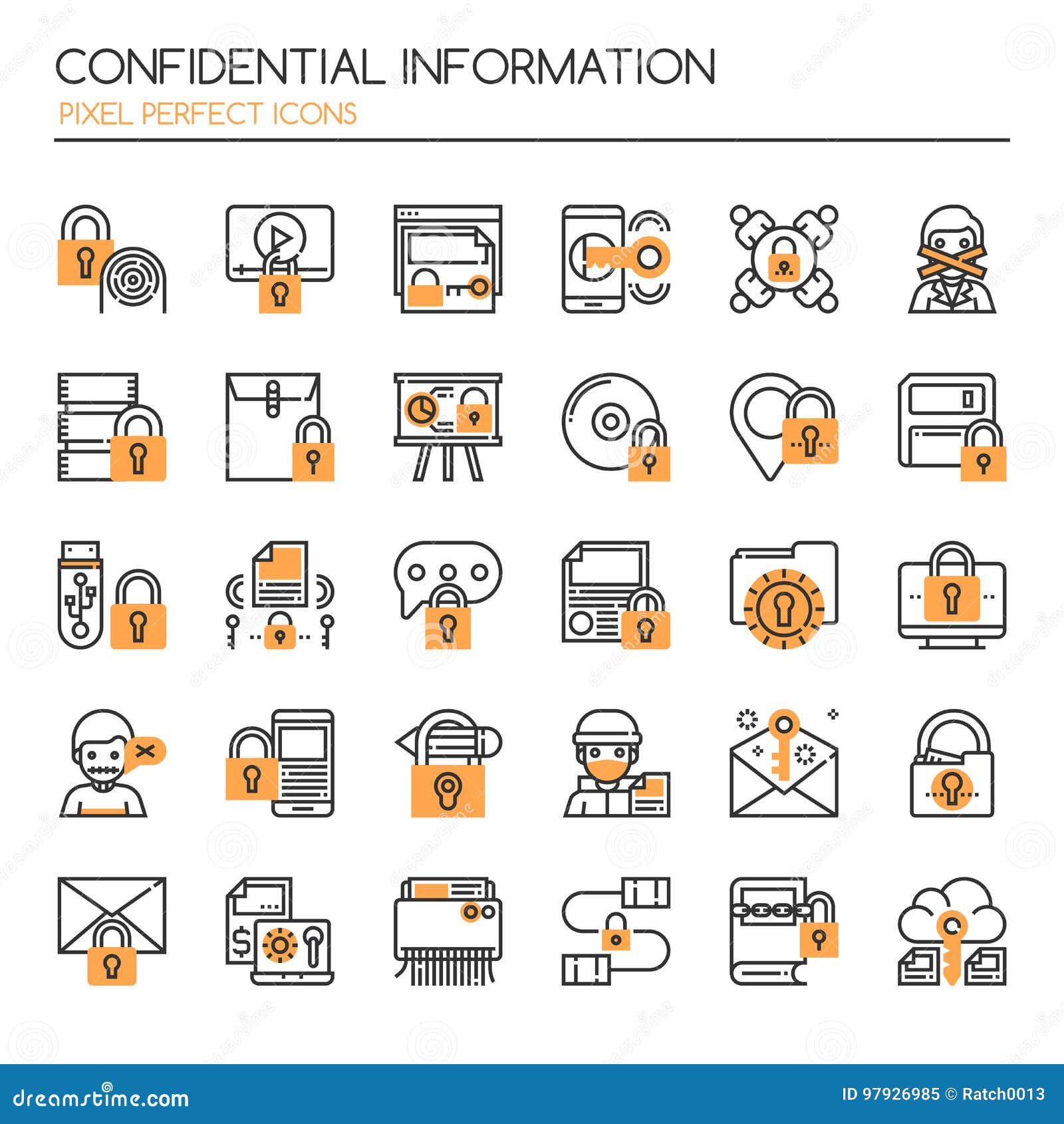 Confidential Information stock vector. Illustration of design - 97926985