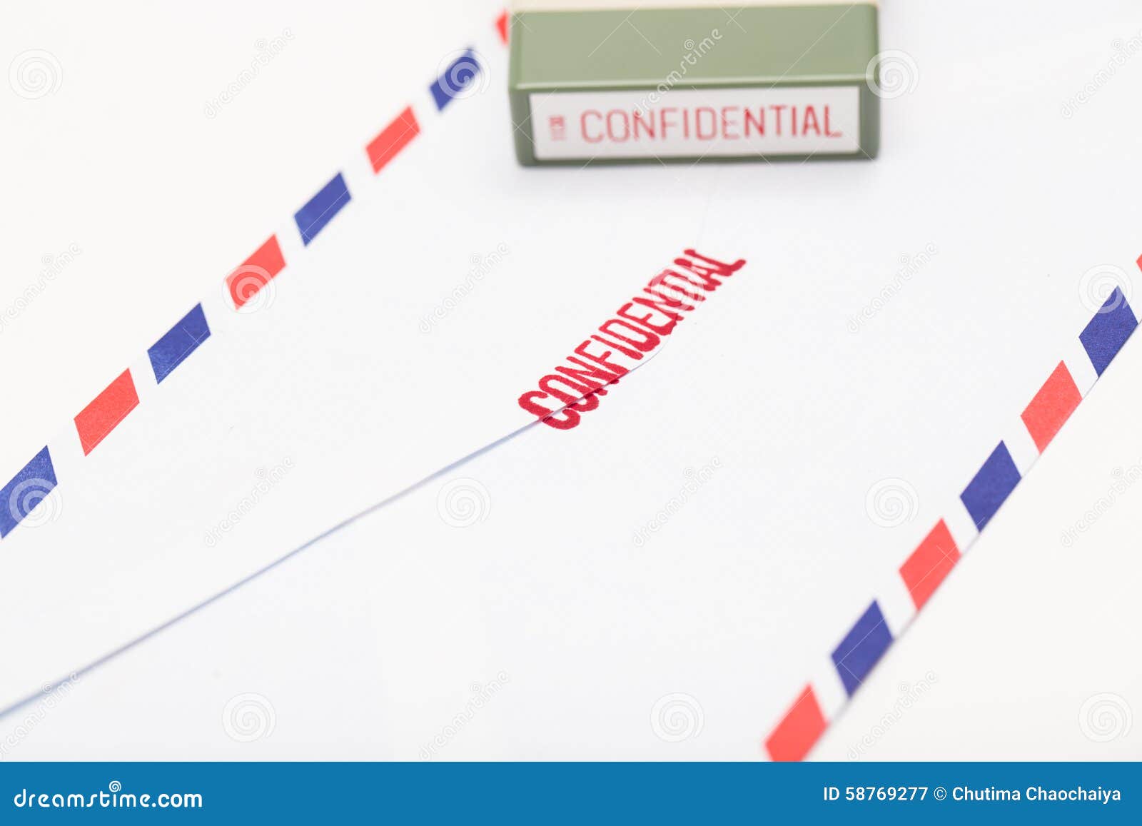 The Confidential Letter, Stamping Confidential Stock Image - Image of ...