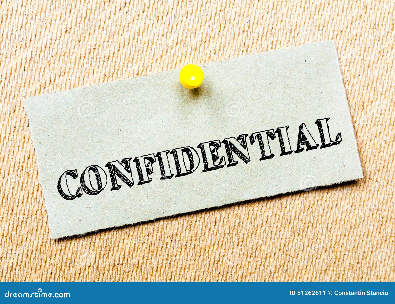 Confidential Message stock image. Image of recycled, yellow - 51262611