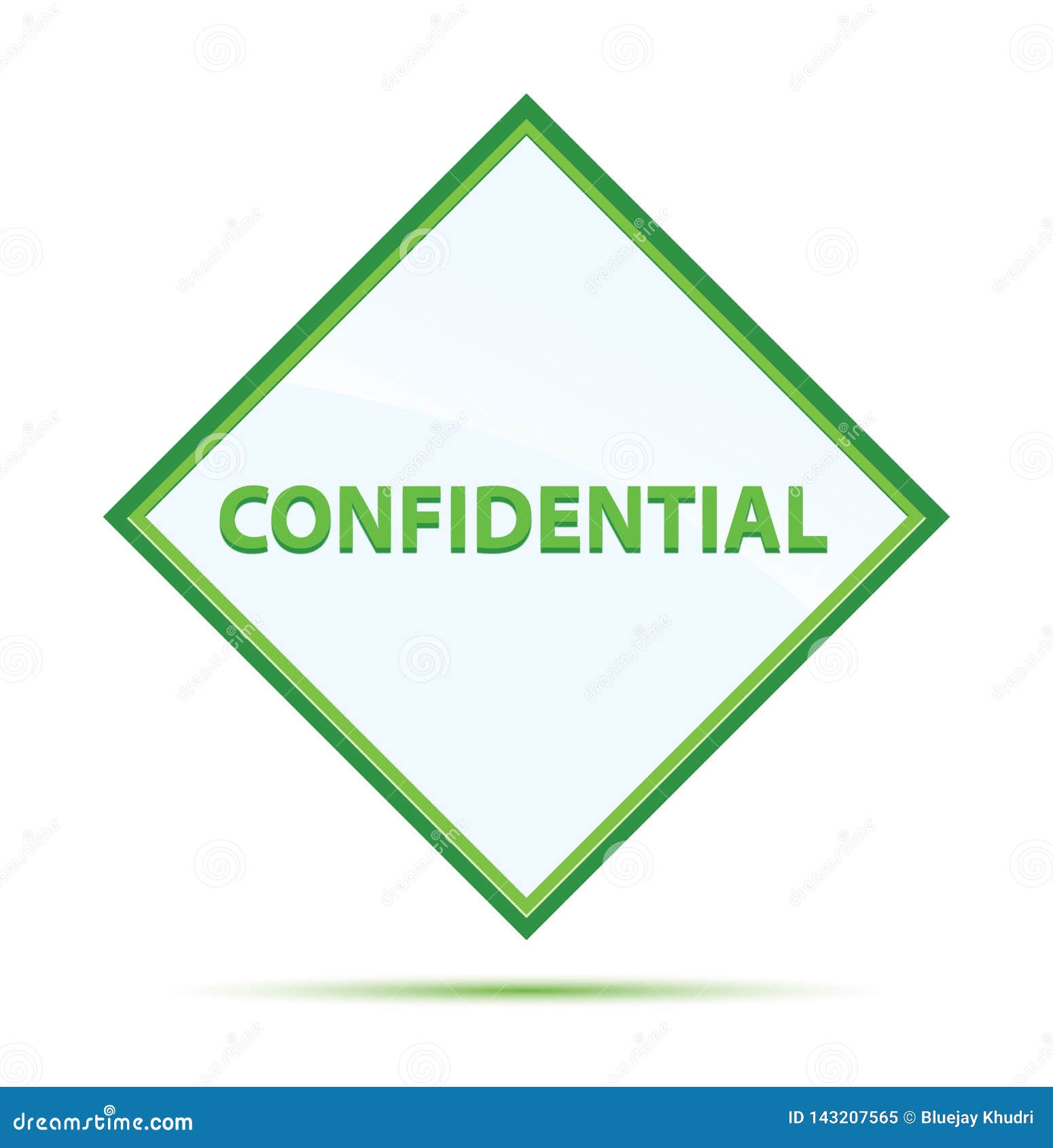 Confidential Modern Abstract Green Diamond Button Stock Illustration ...