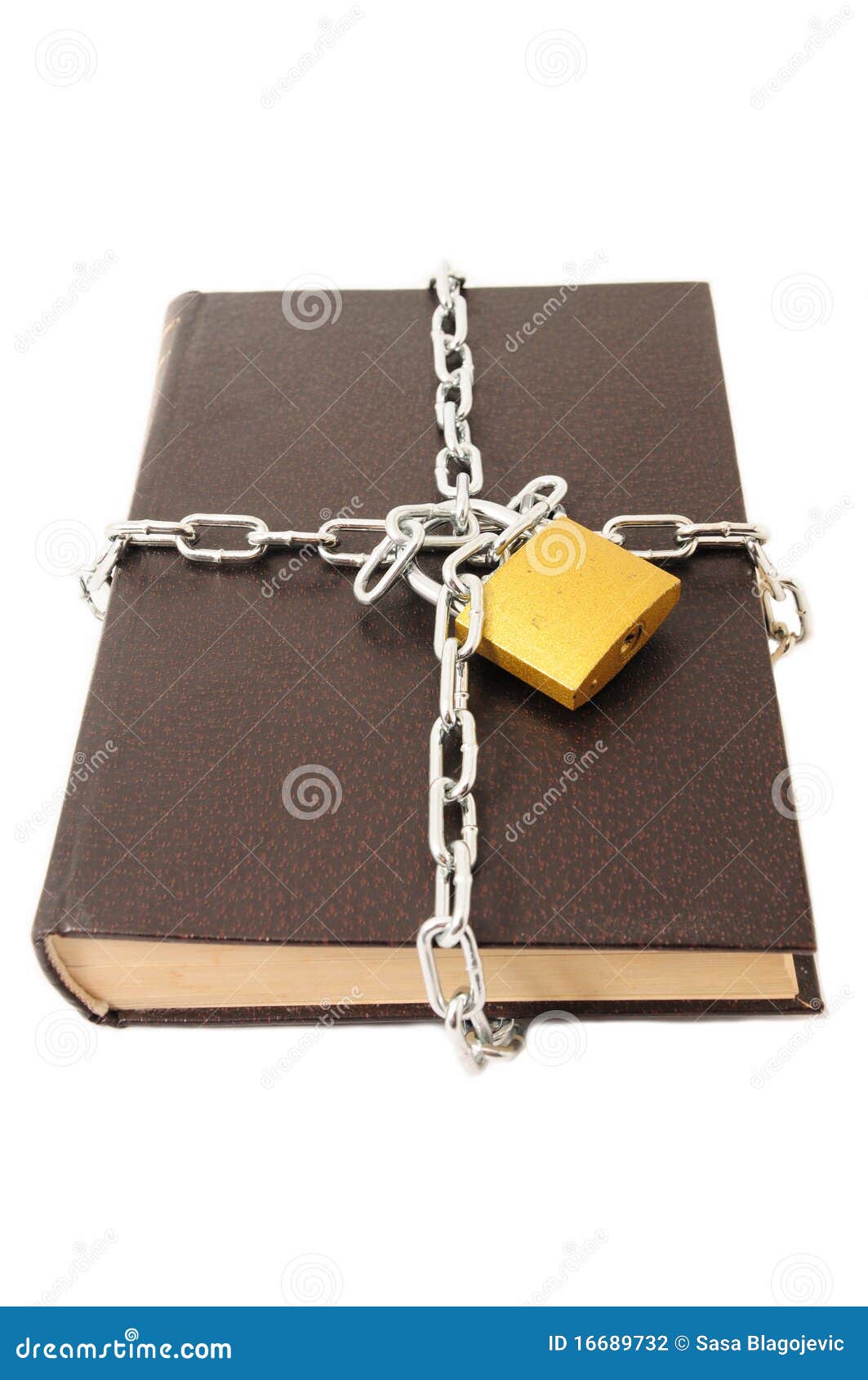 Confidential Old Book Locked Padlock Stock Photo - Image of value ...