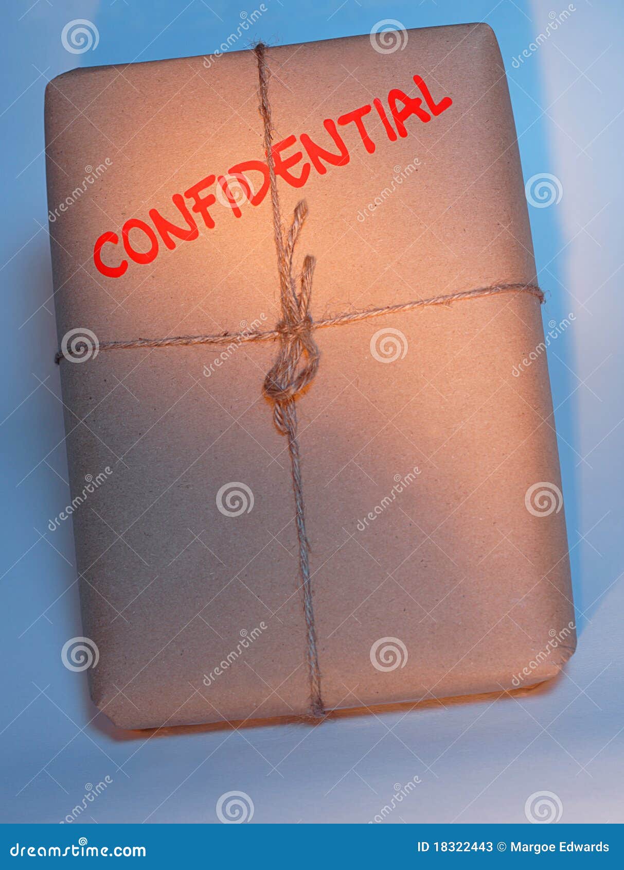 Confidential package stock image. Image of tied, secure - 18322443