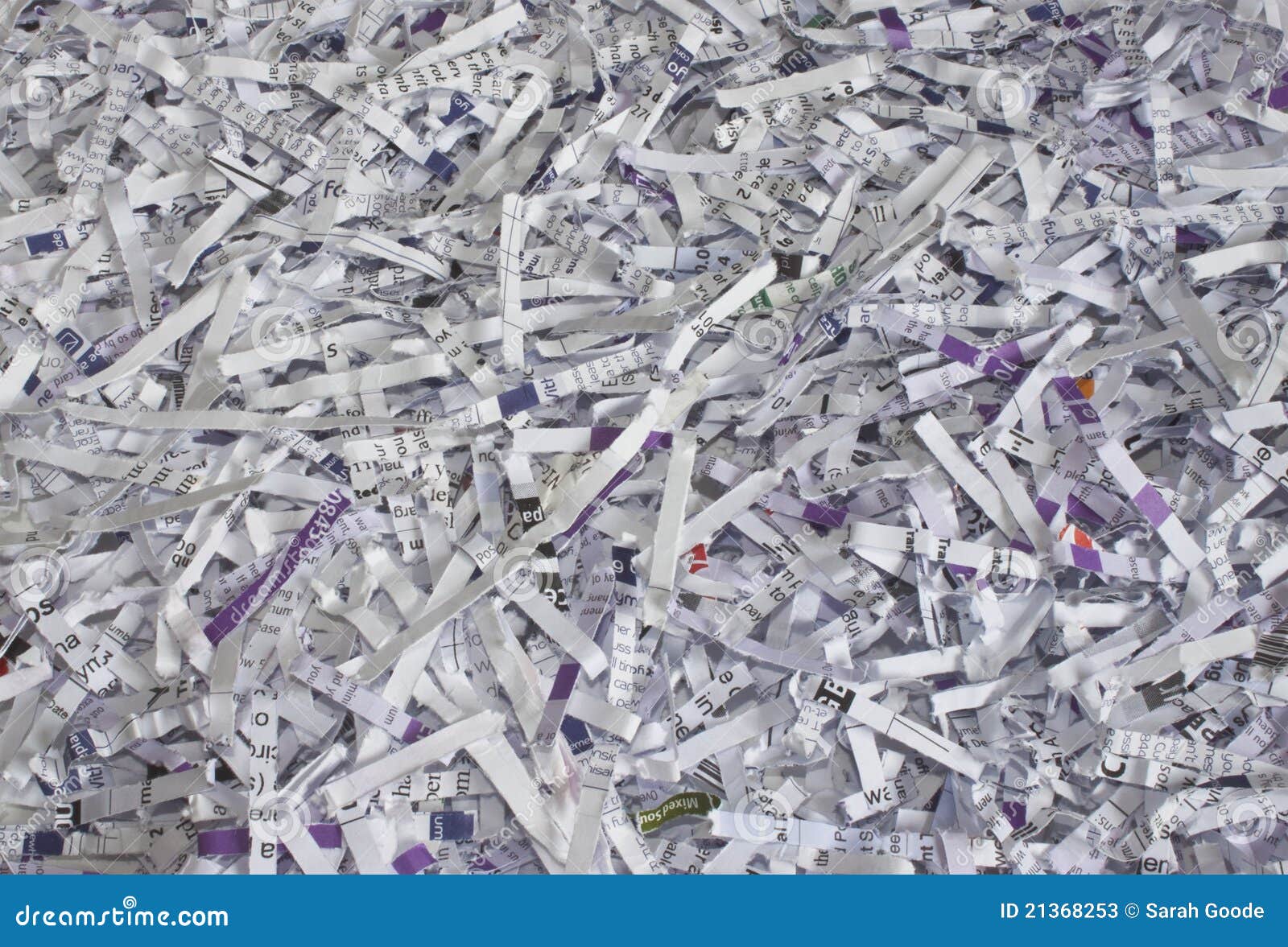Confidential Paper Documents Shredded Stock Image - Image of confetti ...
