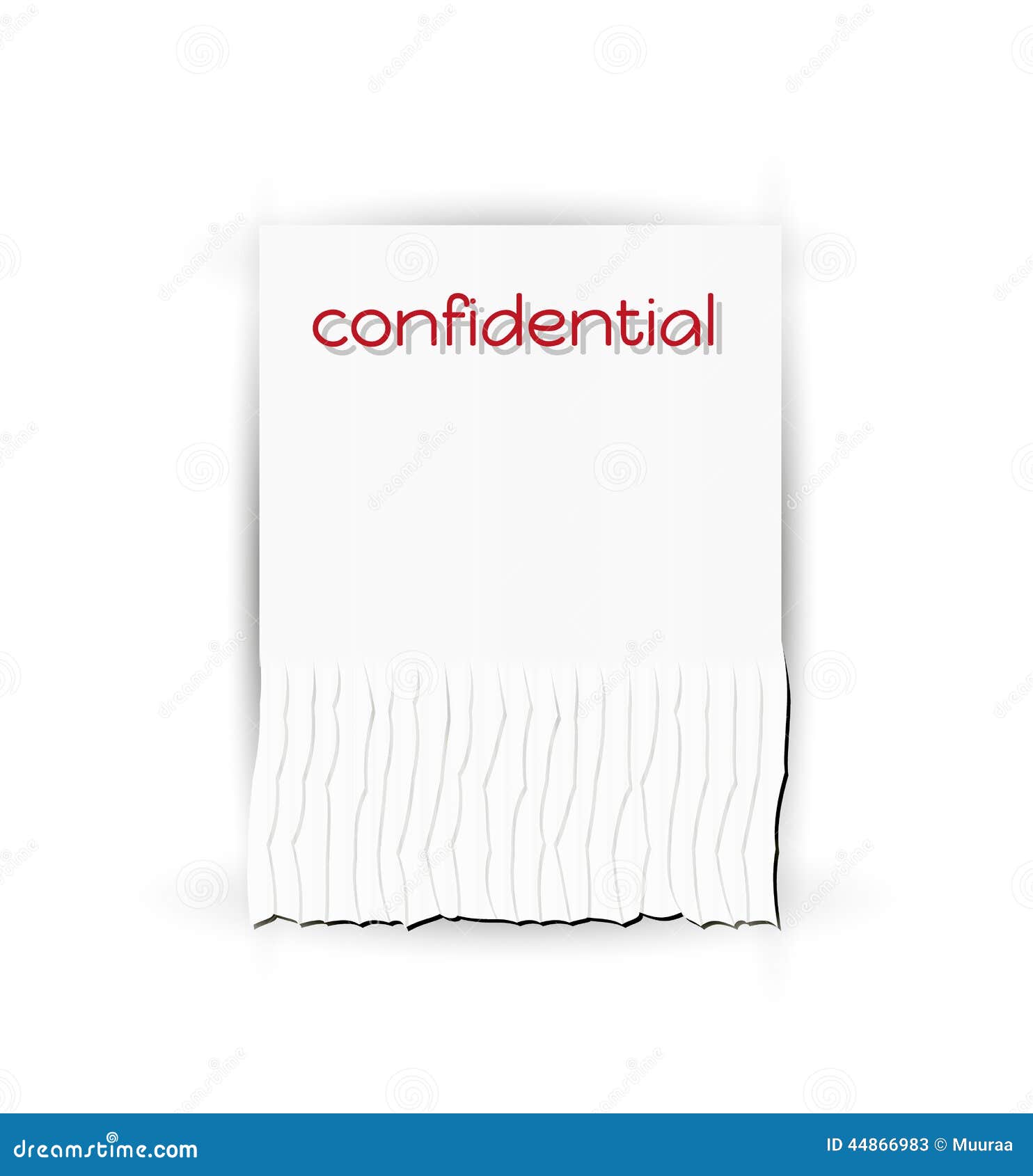 Confidential paper stock vector. Illustration of pieces - 44866983
