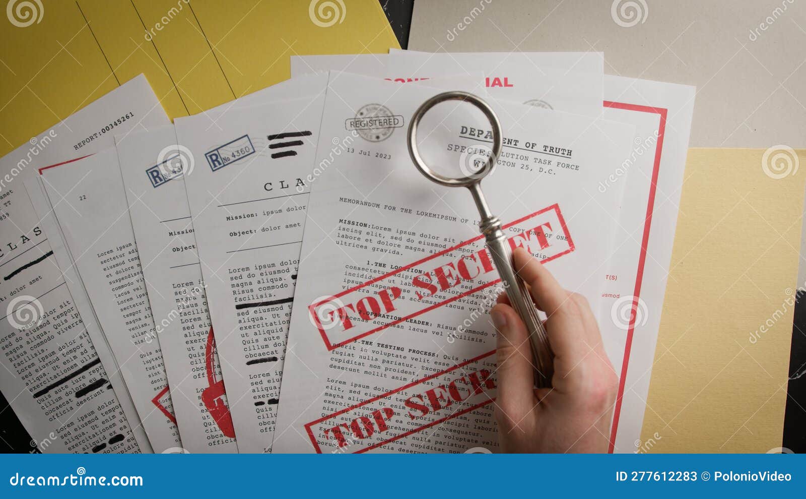 Confidential and Personal Documents are Censored Stock Image - Image of ...