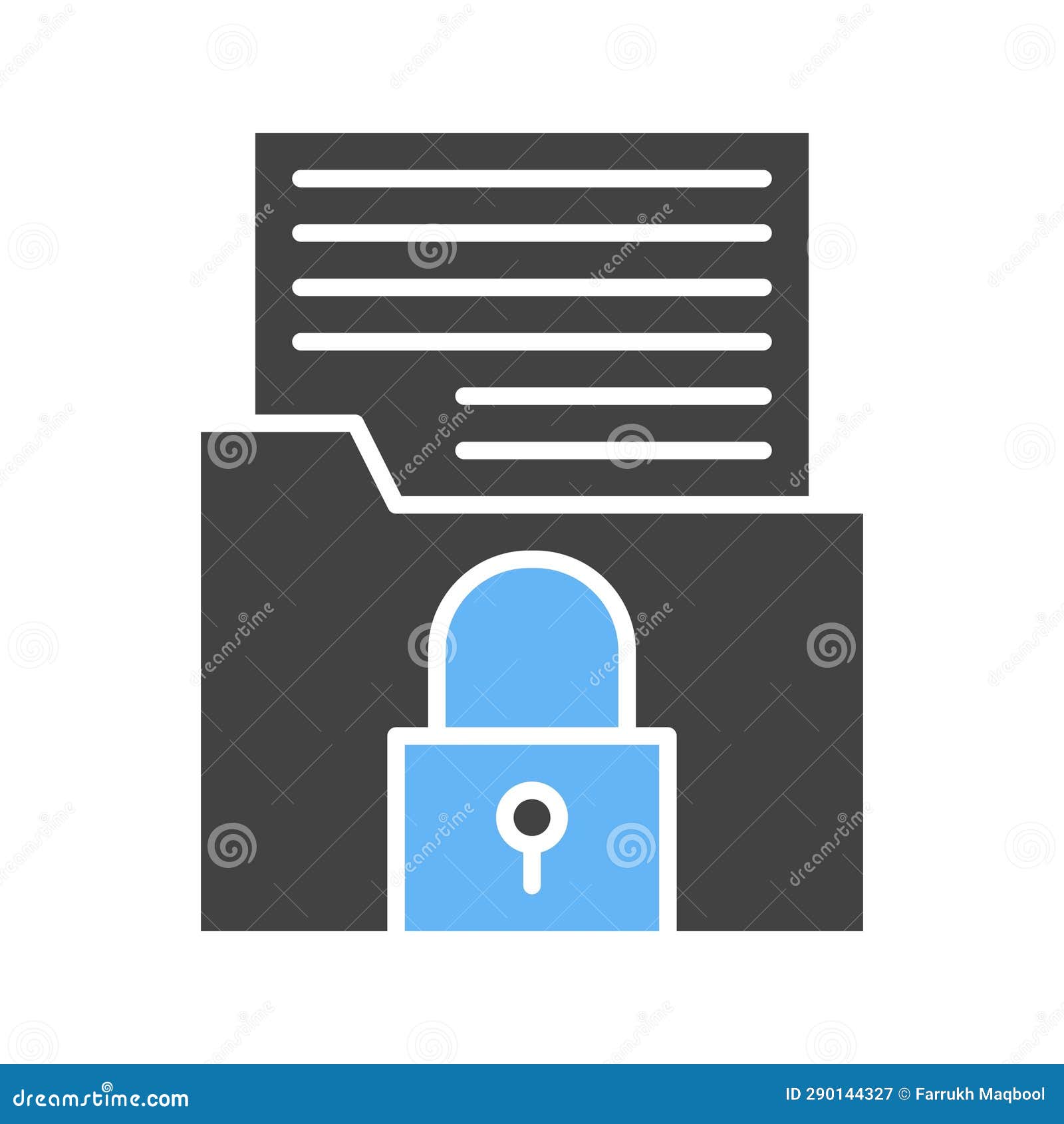 Confidential Project Icon Image. Stock Vector - Illustration of ...