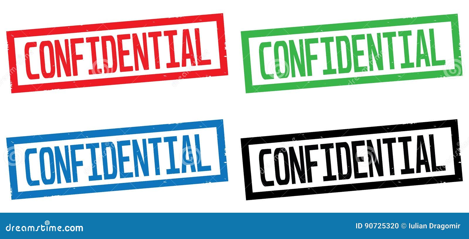 CONFIDENTIAL Text, on Rectangle Border Stamp Sign. Stock Illustration ...