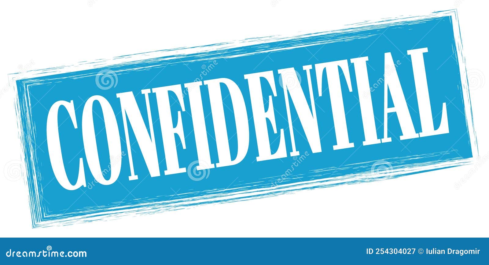 CONFIDENTIAL Text Written on Blue Stamp Sign Stock Illustration ...