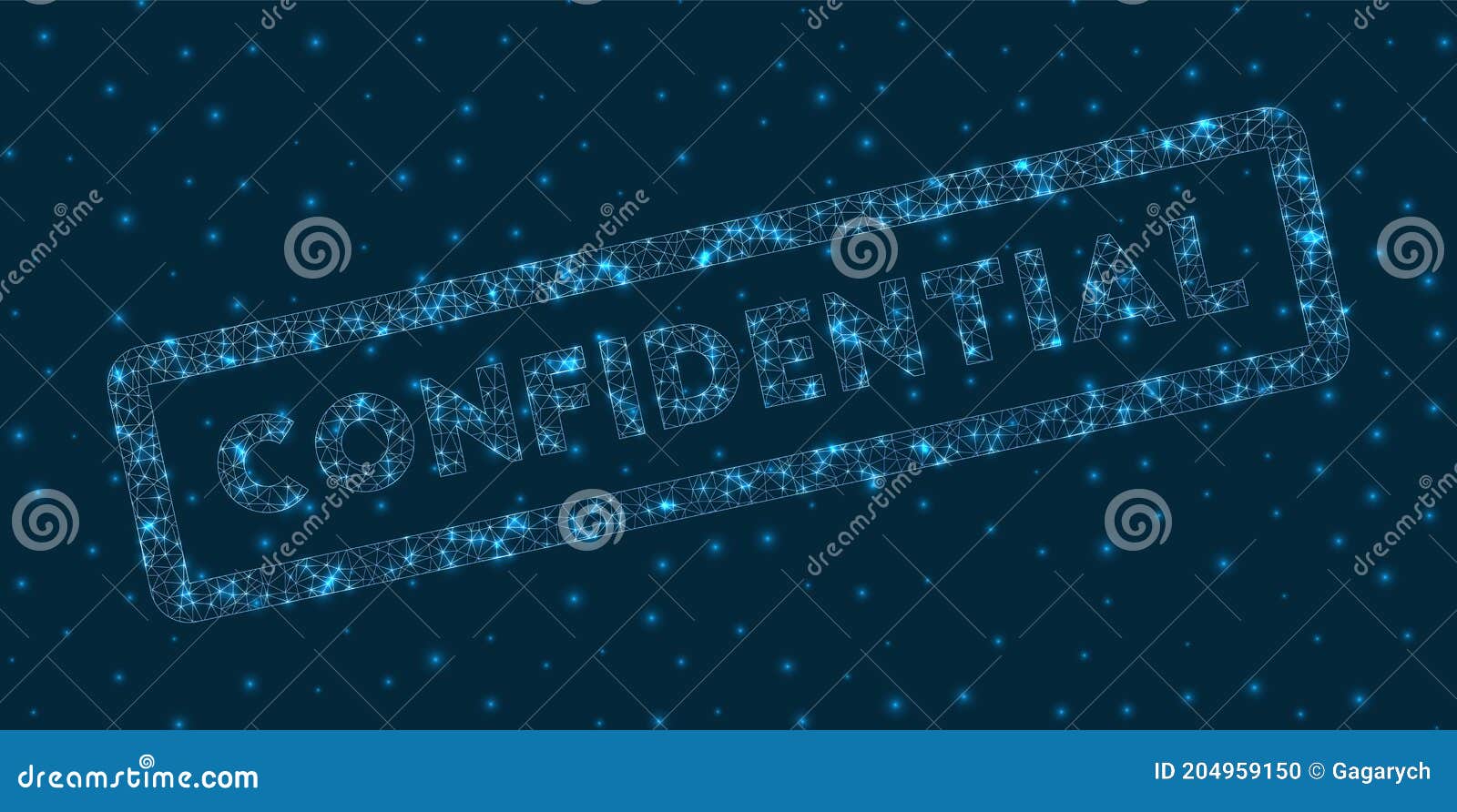 Confidential Word in Digital Style.. Stock Vector - Illustration of ...